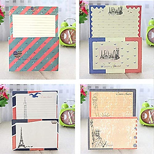 SCStyle 48Pcs Stationery set-32 Cute Lovely Kawaii Special Design Writing Stationery Paper with 16 pcs Envelopes