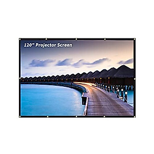 WiFi Bluetooth Projector, Native 1080P HD Movie Projector with 120" Projector Screen and Carrying Case, 4K Supported 200" Display Home Theater, Compatible with iOS/ Android/ Xbox/ PS5/ TV Stick/ HDMI