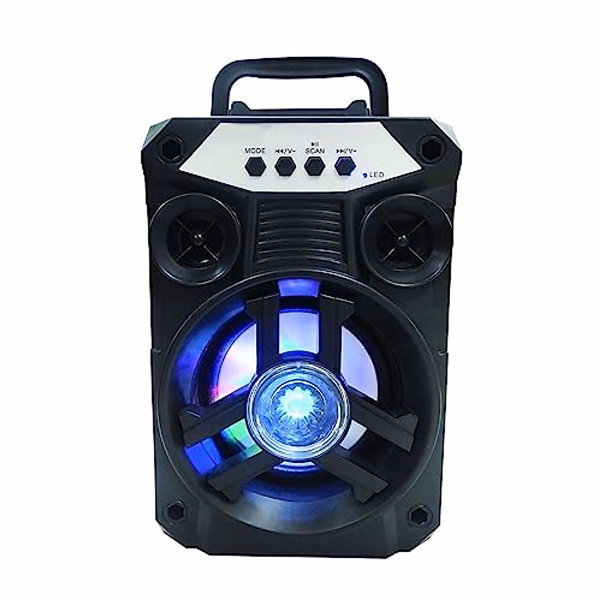 Portable Bluetooth Speakers Indoor Outdoor - Loud Voice Double Subwoofer Bass Speaker, Bluetooth 5.0 Wireless Speaker Support FM Radio, Small Stereo Sound System for Home, Party