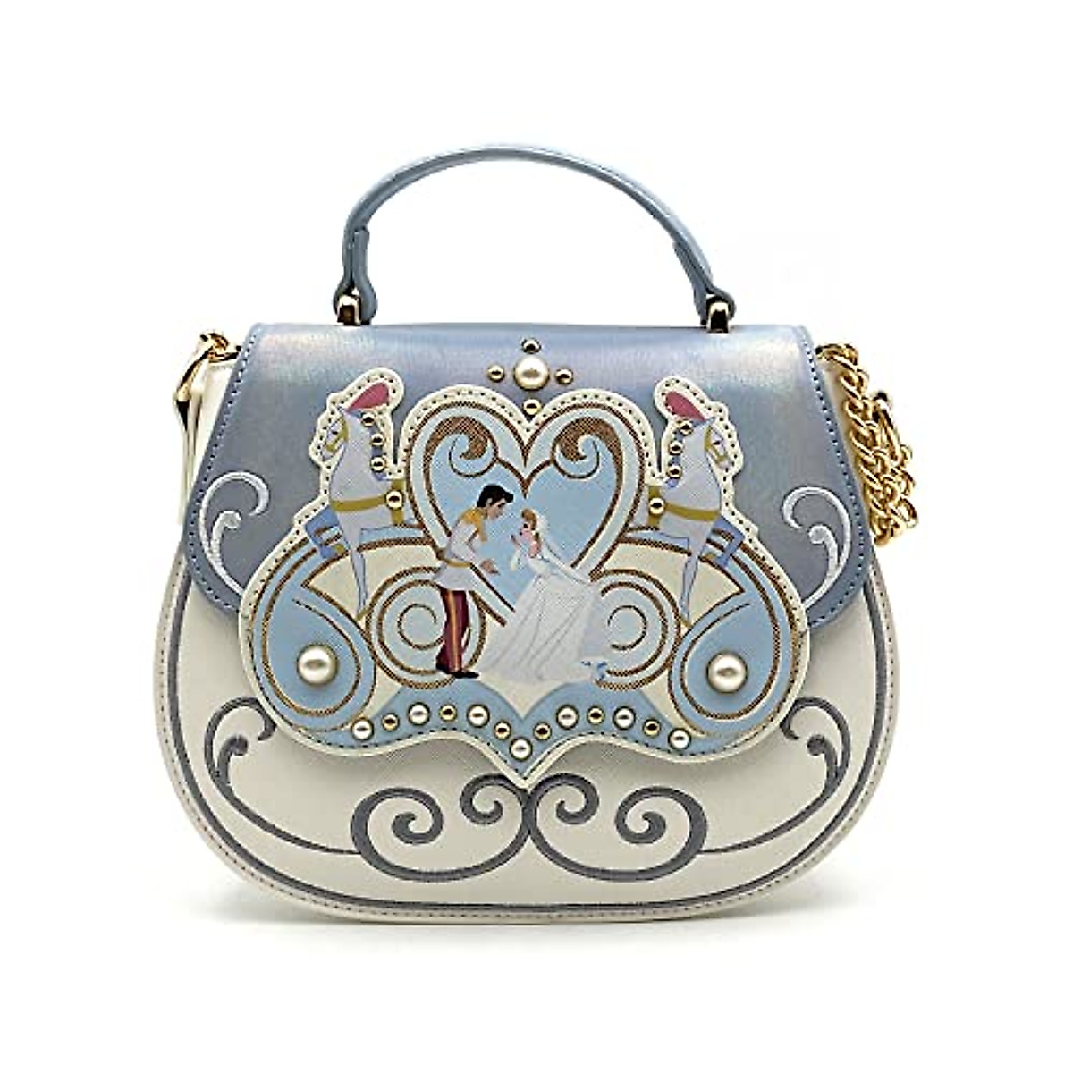 Danielle Nicole X Disney Cinderella Wedding Crossbody Bag - Fashion Cosplay Disneybound Cute Crossbody Bags, Multicolor