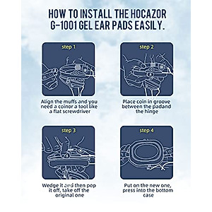 Replacement Gel Ear Pads Fit for Peltor Tactical 100 500/Rangeguard/Walkers Razor/Actfire Ear Protection