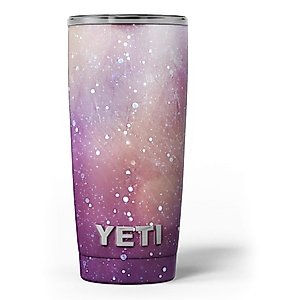 Design Skinz The Grungy Purple and Orange Scratched Surface - Skin Decal Vinyl Wrap Kit Compatible with The Yeti Rambler Cooler Tumbler Cups