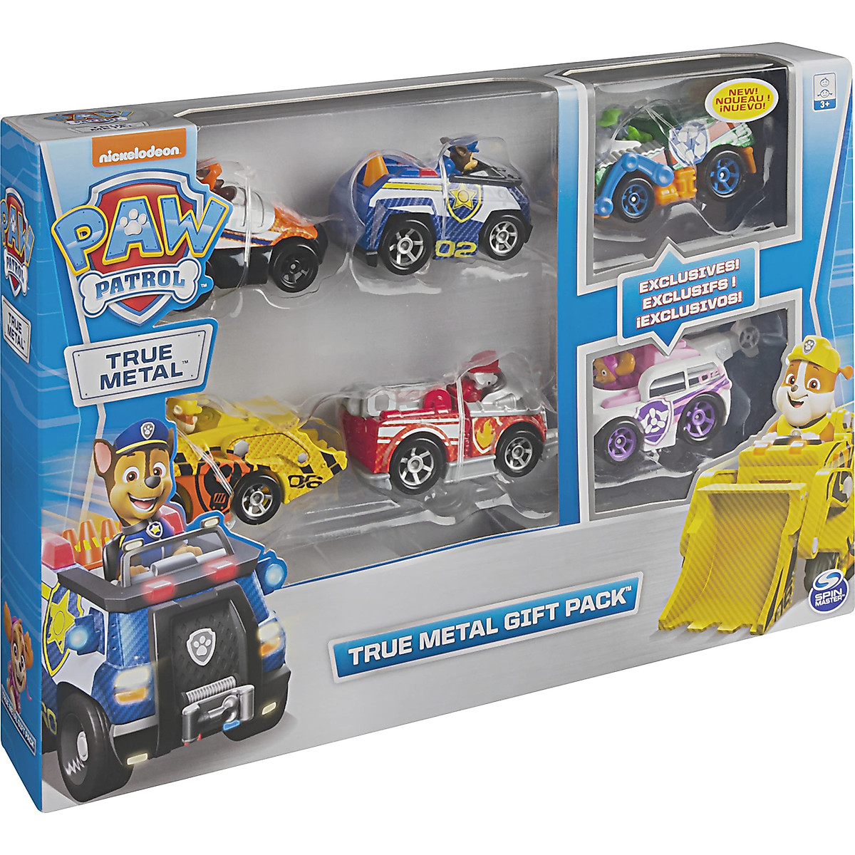 Paw Patrol, True Metal Classic Gift Pack of 6 Collectible Die-Cast Vehicles, 1:55 Scale