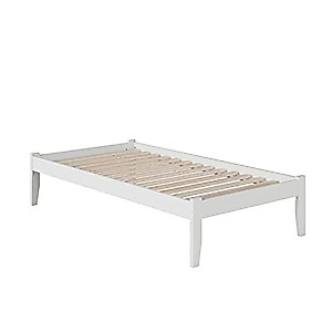 AFI Concord Twin XL Platform Bed with Open Foot Board in White