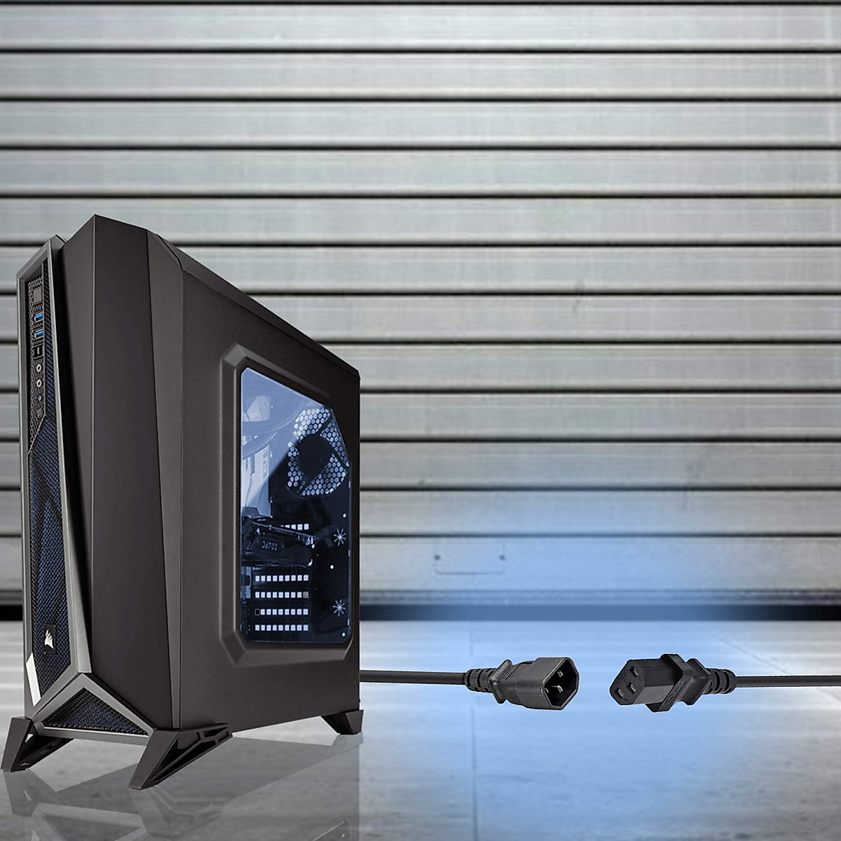 Aurum Cables UL Approved 6 Feet Universal Computer Monitor Power Cord, C13 Power Cable for Monitor, PC, Desktop, Printer, Scanner, 18 AWG NEMA 5-15P to IEC13 (6 Ft - 5 Pack)