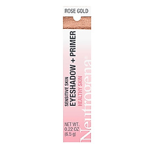 Neutrogena Sensitive Skin Eyeshadow + Primer, a Longwearing, 2-in-1 Metallic Eyeshadow for Sensitive Skin with Pro-Vitamin B5, Lightweight Cream-to-Powder Formula, Warm Taupe, 0.22 oz