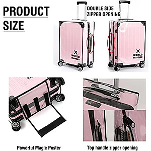 RF REENFAYA Suitcase Cover Luggage Protector Covers Clear Luggage Cover PVC Suitcase Luggage Cover Waterproof Luggage Case Thicken Suitcase Protector Cover (30inch)