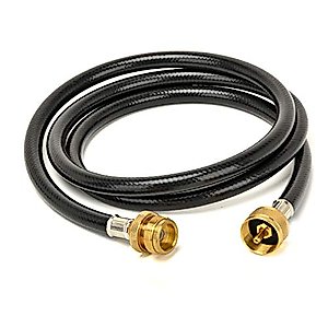 only fire 5 Feet Propane Torch Extension Hose for Propane Tree Distribution Tree Post Assembly 1" x20 Male throwaway Cylinder Thread - T and Y Connector