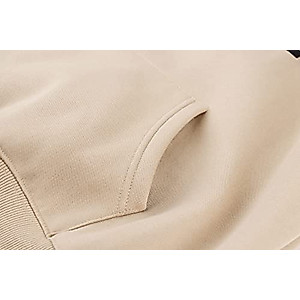 Meladyan Women Solid Basic Loose Hoodie Top Fleece Long Sleeve Pullover Oversized Hooded Sweatshirts with Kangaroo Pocket