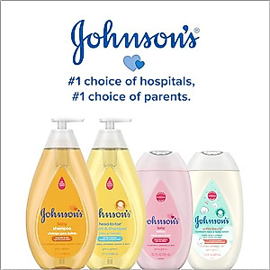 Johnson's Baby CottonTouch Newborn Baby Face and Body Lotion, Hypoallergenic and Paraben-Free Moisturization for Baby's Sensitive Skin, Made with Real Cotton, 27.1 fl. oz