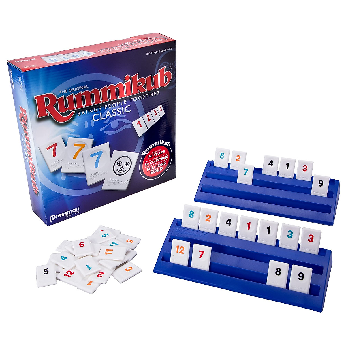 Pressman Rummikub - The Original Rummy Tile Game | Exciting Family Game of Strategy and Luck | Promotes STEM Skills | For Kids, Teens, Adults | 2-4 Players, Ages 8+
