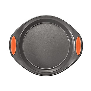 Rachael Ray Yum -o! Nonstick Bakeware Baking Pan With Grips / Nonstick Cake Pan With Grips, Round - 9 Inch, Gray