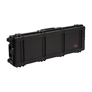 SKB iSeries 60 Inch Waterproof Utility Protective Case with Wheels, Layered Foam Interior and Stainless Steel Protector Clips, Black