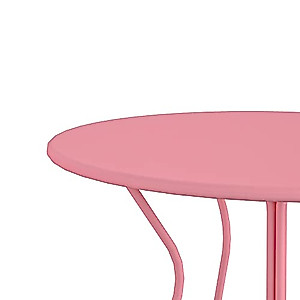 Novogratz Poolside Gossip Collection, Heidi Outdoor/Indoor Bistro Set, 3 Piece, Pink