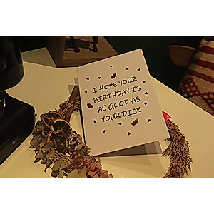 OJsensai Naughty Birthday Card for Husband, Funny Birthday Card for Boyfriend, Hilarious Card for Him, Humorous Card from Wife Girlfriend