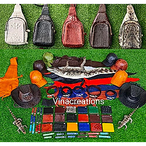 Men Sling Bag Small Crossbody Backpack Chest Bag Alligator Leather One Shoulder Strap Casual Daypack Luxury Original Crocodile for Outdoor Cycling Hiking Travel BACKPACK-55