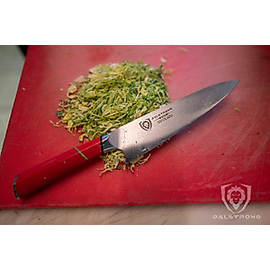 Dalstrong Chef Knife - 8 inch - Phantom Series - Japanese High-Carbon AUS8 Steel Kitchen Knife - Red G10 Handle - Cooking Knife - Kitchen Knife - w/Sheath