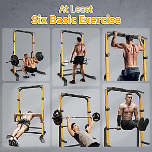 ZENOVA Squat Rack Power Rack Home Gym Equipment Pull Up Rack Squat Stand for Weightlifting, 800LBS Weight Capacity