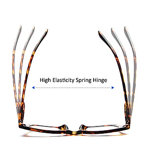 REAVEE 3 Pack Oprah Style Reading Glasses Blue Light Blocking Computer Square Readers for Women with Spring Hinge Anti Glare/Eyestrain 1.5