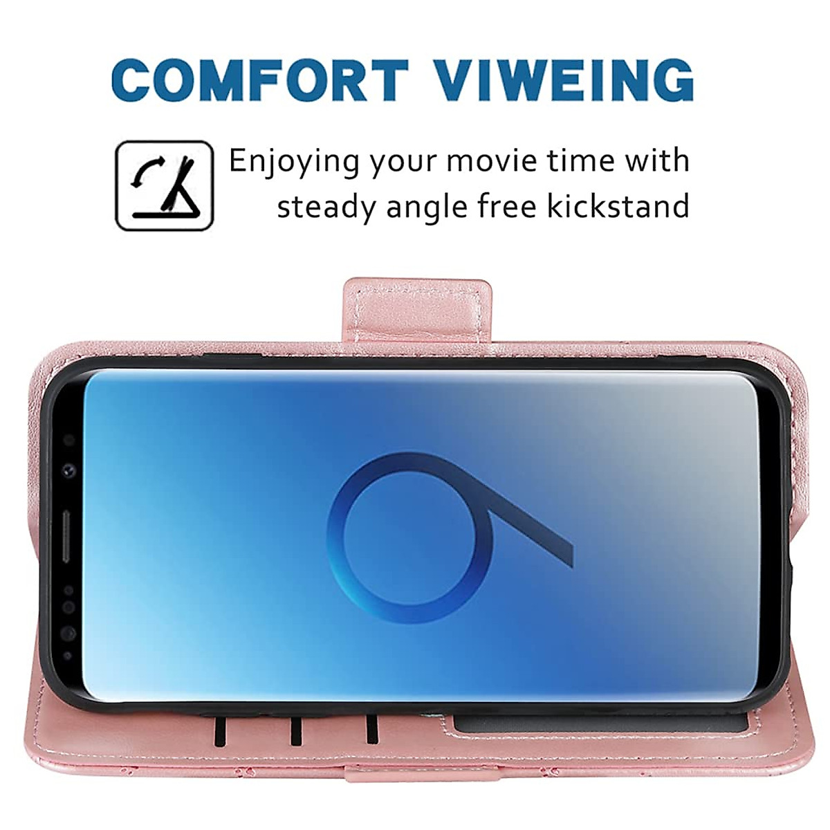 FDCWTSH Compatible with Samsung Galaxy S6 Active Wallet Case and Wrist Strap Lanyard Leather Flip Card Holder Stand Cell Accessories Phone Cover for Glaxay S6Active 6s S 6 6Active G890A Rose Gold