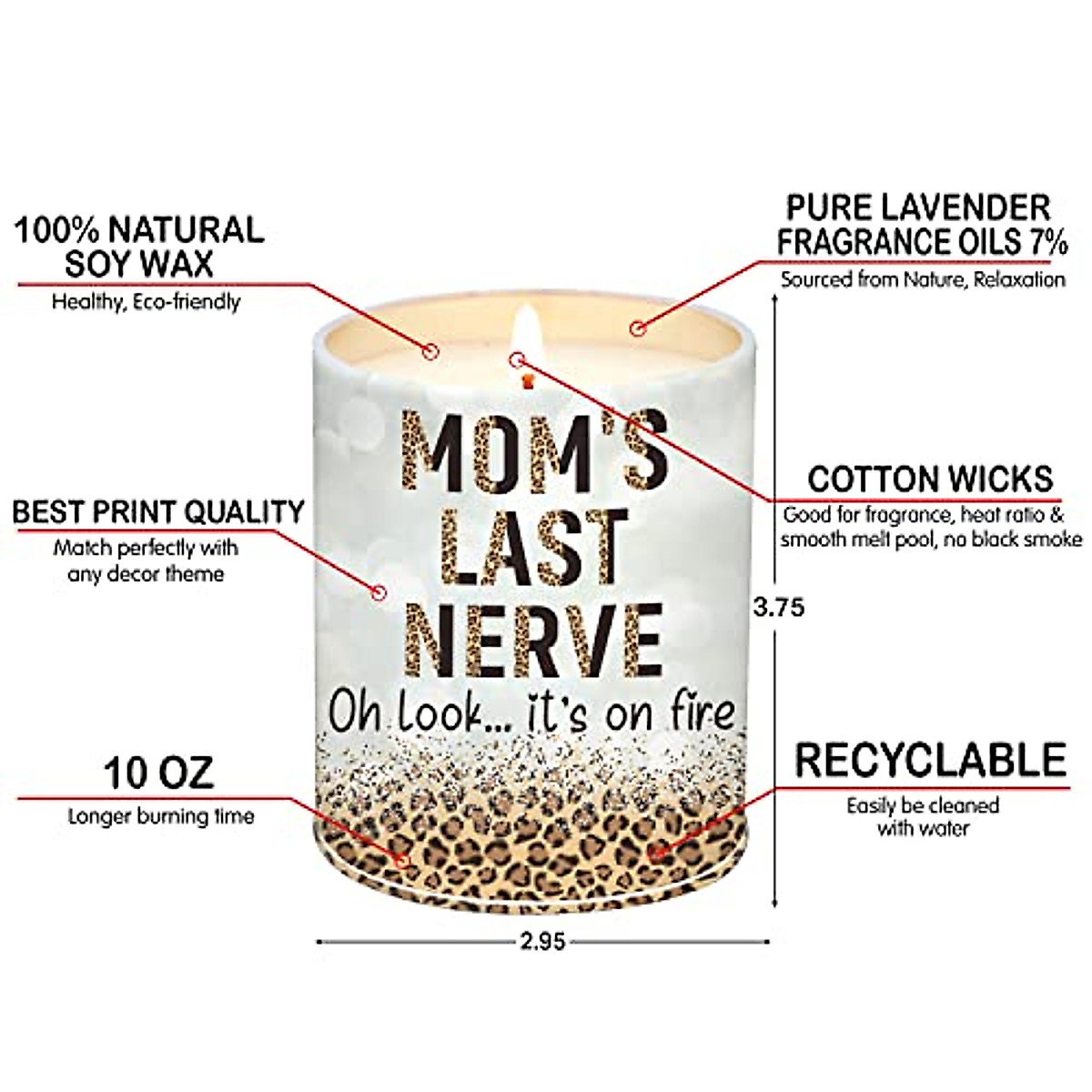 Mothers Day Gifts from Daughter, Son. Kids - Mom Gifts Candles - Mom Birthday Gifts Ideas for New Mom, Bonus Mom, Mother in Law - Mother Gifts Ideas - Present for Mom - Lavender Scented 9oz