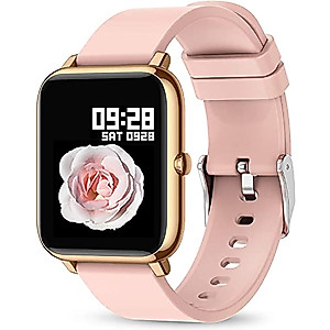 KALINCO Smart Watch, Fitness Tracker with Heart Rate Monitor, Blood Pressure, Blood Oxygen Tracking, 1.4 Inch Touch Screen Smartwatch Fitness Watch for Women Men Compatible with Android iOS