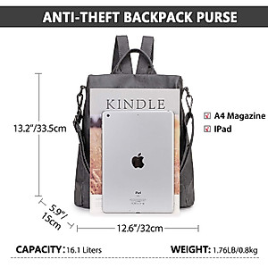 Backpack Purse for Women,Fashion Anti-Theft PU Leather Travel Shoulder Bag for Ladies Large Satchel VONXURY