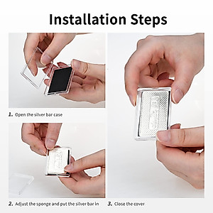 Yncotte 1 Oz Silver Bar Holder, 20 Pcs Silver Bar Capsule Storage Bar Capsule Container for 1 Ounce Silver Bar