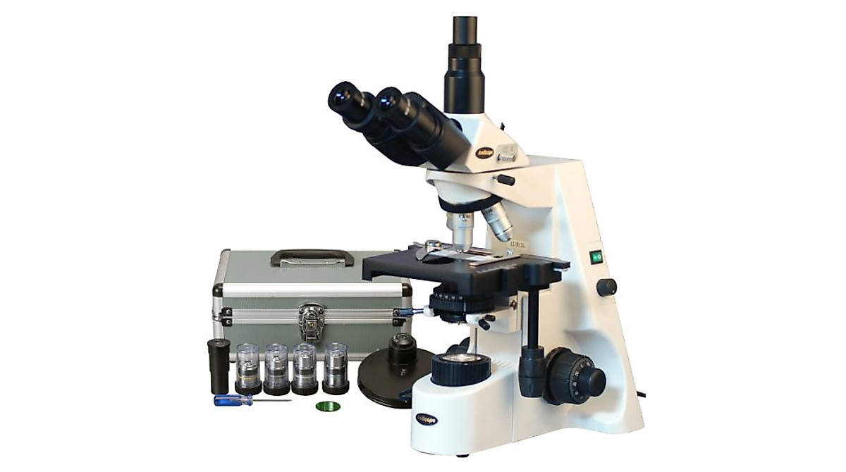 AmScope Phase-Contrast Trinocular Microscope - 40X-2000X