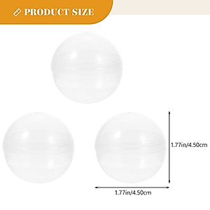 50pcs Clear Fillable Balls for, Transparent Plastic Round Balls, DIY Claw Machines Balls, Vending Machine, Beaded Storage Packing Balls 4.5cm Vending Machine