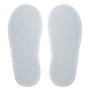 Juvale 24 Pairs Disposable House Slippers for Guests, Bulk Pack for Hotel, Spa, Shoeless Home, White Closed Toe (US Men Size 10, Women 11)