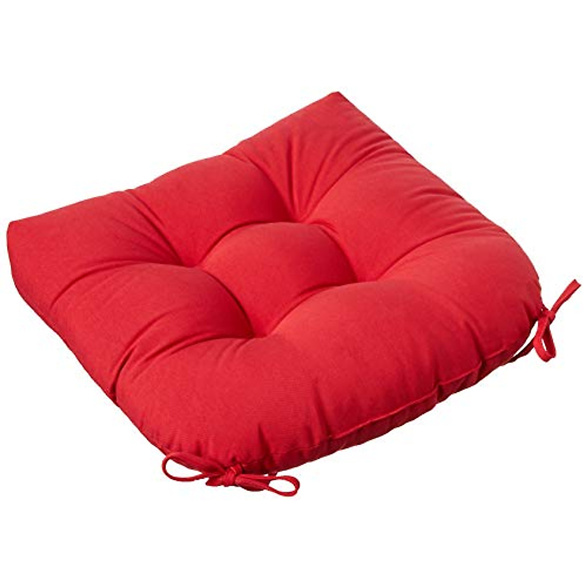 Klear Vu Solarium Cushion, Indoor and Outdoor Rocking Chair Pad for Patio, Living or Nursery Room, 2 Piece Set, Seat 19"x19" and Seatback 21"x18", 01 Red