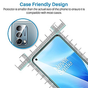 LK [4 Pack] 2 Pack Screen Protector for OnePlus Nord N200 5G + 2 Pack Camera Lens Protector, 9H Tempered Glass Screen Protector with Alignment Frame, Scratch-Resistant, Anti-Fingerprint, Smooth-Touch