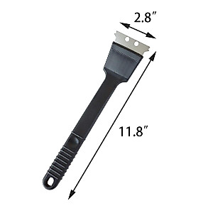 Stainless Steel Bird Droppings Cleaning Brush with Scraper Birdcage Accessory Parrot Pet Cage