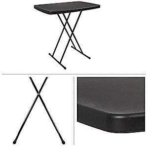 Everyday Home, Black Adjustable Folding Table