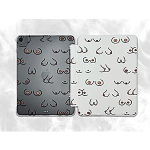 Cute Painted Breasts Art case Compatible with iPad Mini Air Pro 7.9 8.3 9.7 10.2 10.9 11 12.9 inch Pattern Cover New 2022 2021 Trifold Stand 3 4 5 6 7 8 9 Generation 580 (9.7" 5/6 gen)
