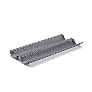 de Buyer Baguette Pan - Creates 2 Perfectly Crispy, Golden Baguettes - Nonstick & Easy to Use - PFOA Free