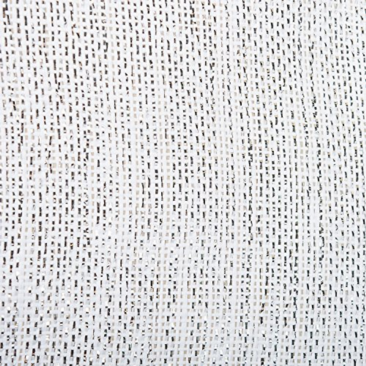 DII Woven Paper Storage Bin, Metallic Lurex, White, Medium Round