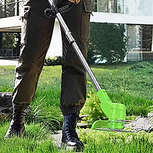 Cordless String Trimmer Weed Wacker 24V Brush Cutter Battery Powered 4.0Ah Foldable Weed Eater with Wheels for Lawn Garden Pruning & Trimming