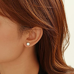 CHASKI Moissanite Stud Earrings 2ct G H I Color 925 Sterling Silver White Gold Plated Earring Women Men Lab Created Diamond Earrings