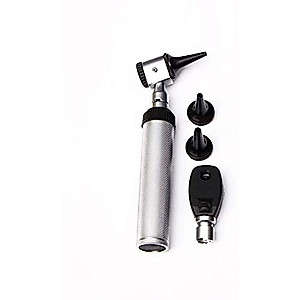 Real-Star Simaeco Otoscope, ophthalmoscope 2 in 1 stainless-steel handle for Both Adults and Pediatric. Batteries are not Included.