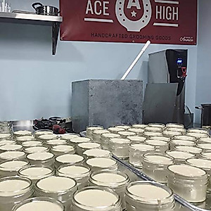 Ace High Unscented Pomade, Strong Hold, Natural Shine, Water Based, Hand Crafted, 4oz