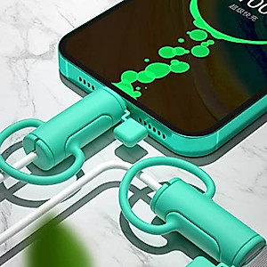 BGNTBUK Magnetic Type C Cable Fast Charging Data Soft Silicone Data Cable Cover Suitable for Type C Charging Cable Charger Cover C to C 6ft