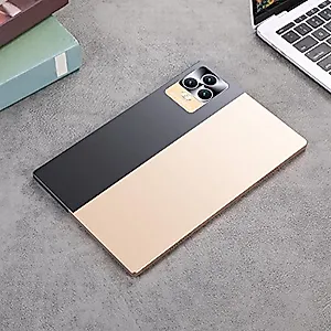 BROLEO 10.1 Inch Tablet Dual Camera 100-240V Gold 8GB RAM 256GB ROM Support FHD Tablet 5G WiFi 2 in 1 for Reading (US Plug)