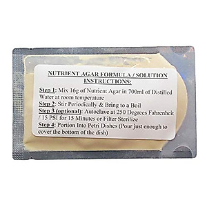 Nutrient Agar Kit, Includes 20 Sterile Petri Dishes with Lids & 20 Sterile Cotton Swabs