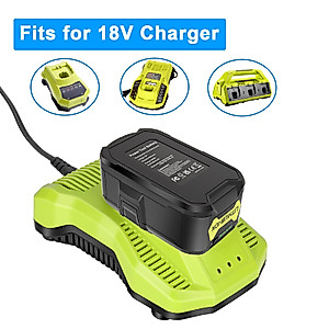 2 Pack 6.0Ah 18V Battery Replace for Ryobi 18V Lithium Battery, Compatible for Ryobi One 18V P108 P102 P104 P197 P190 P103 P105 P107 P109 18 Volt Power Tools