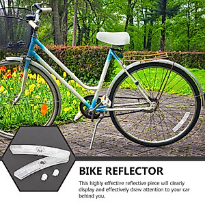 Veemoon 20pcs Bicycle Reflector Reflective Signs Night Cycling Reflectors Bike Reflectors for Night Riding Compact Wheel Reflectors Spoke Lights Car White Plastic Replaceable Bumper Strip