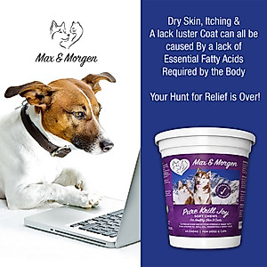 Pure Krill Joy, Antarctic Krill Oil Soft Chews for Dogs, Rich in Omega 3 and Antioxidants, Unique Shed Reducing Formula, Improves Skin and Coat, Low Allergen, Made in The USA, 60 Soft Chews.