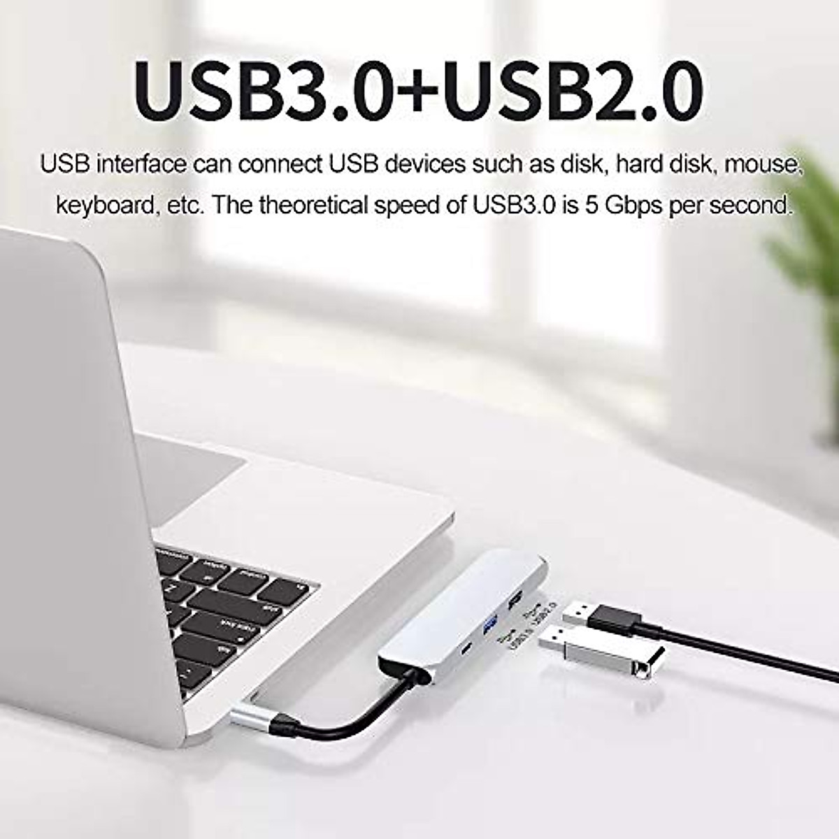WJCCY USB C Hub Tipo C Hub USB 3.0 Porta PD Adaptador de Alimentacao USB-C Divisor Hub