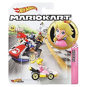 Hot Wheels GBG28 Mario Kart 1:64 Die-Cast Peach with Standard Kart Vehicle